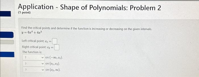 Solved Application - Shape of Polynomials: Problem 1 (1 | Chegg.com