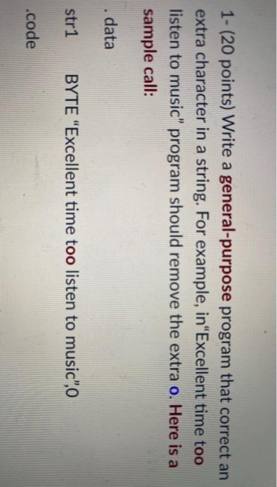 Solved 1- (20 points) Write a general-purpose program that | Chegg.com