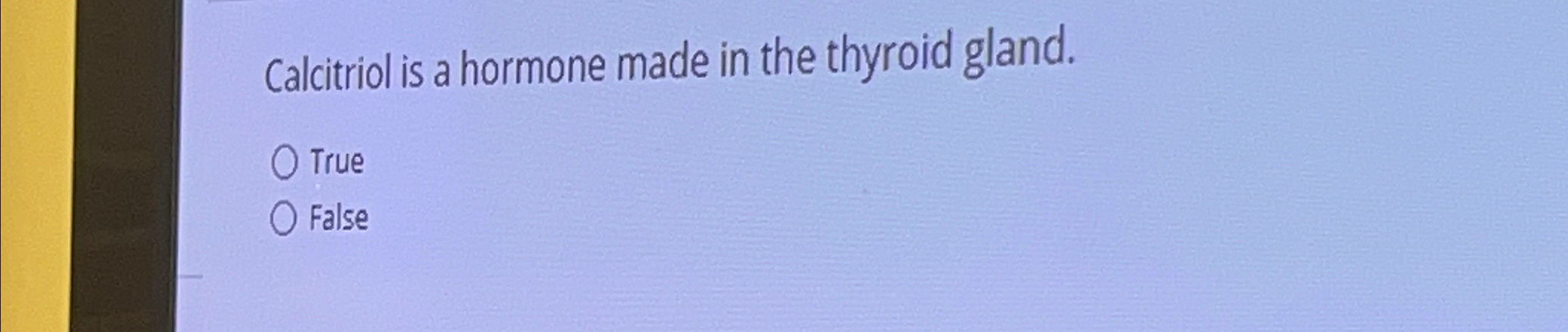 Solved Calcitriol is a hormone made in the thyroid | Chegg.com Solved Calcitriol is a hormone made in the thyroid | Chegg.com