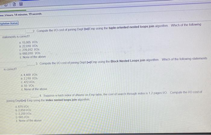 Solved Consider a relational DBMS that has two relations; | Chegg.com