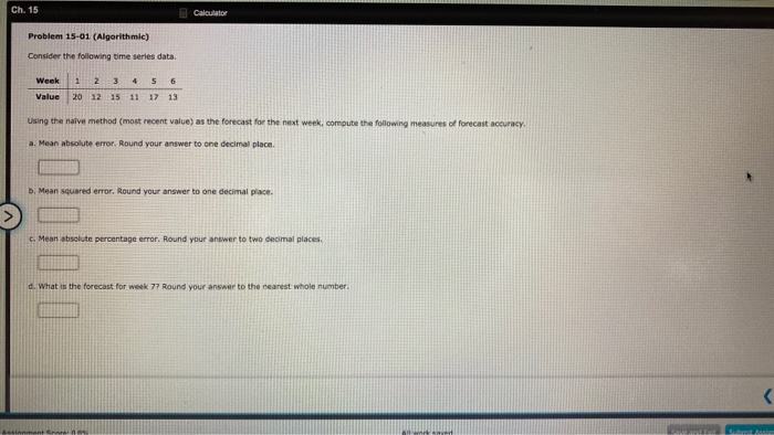 Solved Ch. 15 Calculator Problem 15-01 (Algorithmic) | Chegg.com