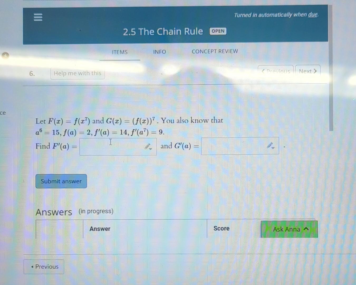 Solved Let F(x)=f(x7) and G(x)=(f(x))7. You also know that | Chegg.com