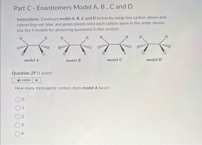 Solved Instructions: Construct model A, B, C and D below by | Chegg.com