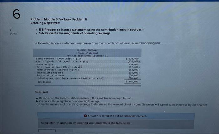 Solved Problem: Module 5 Textbook Problem 6 Learning | Chegg.com