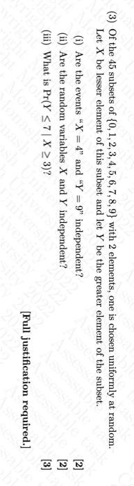 Solved 3) Of the 45 subsets of {0,1,2,3,4,5,6,7,8,9} with 2 | Chegg.com