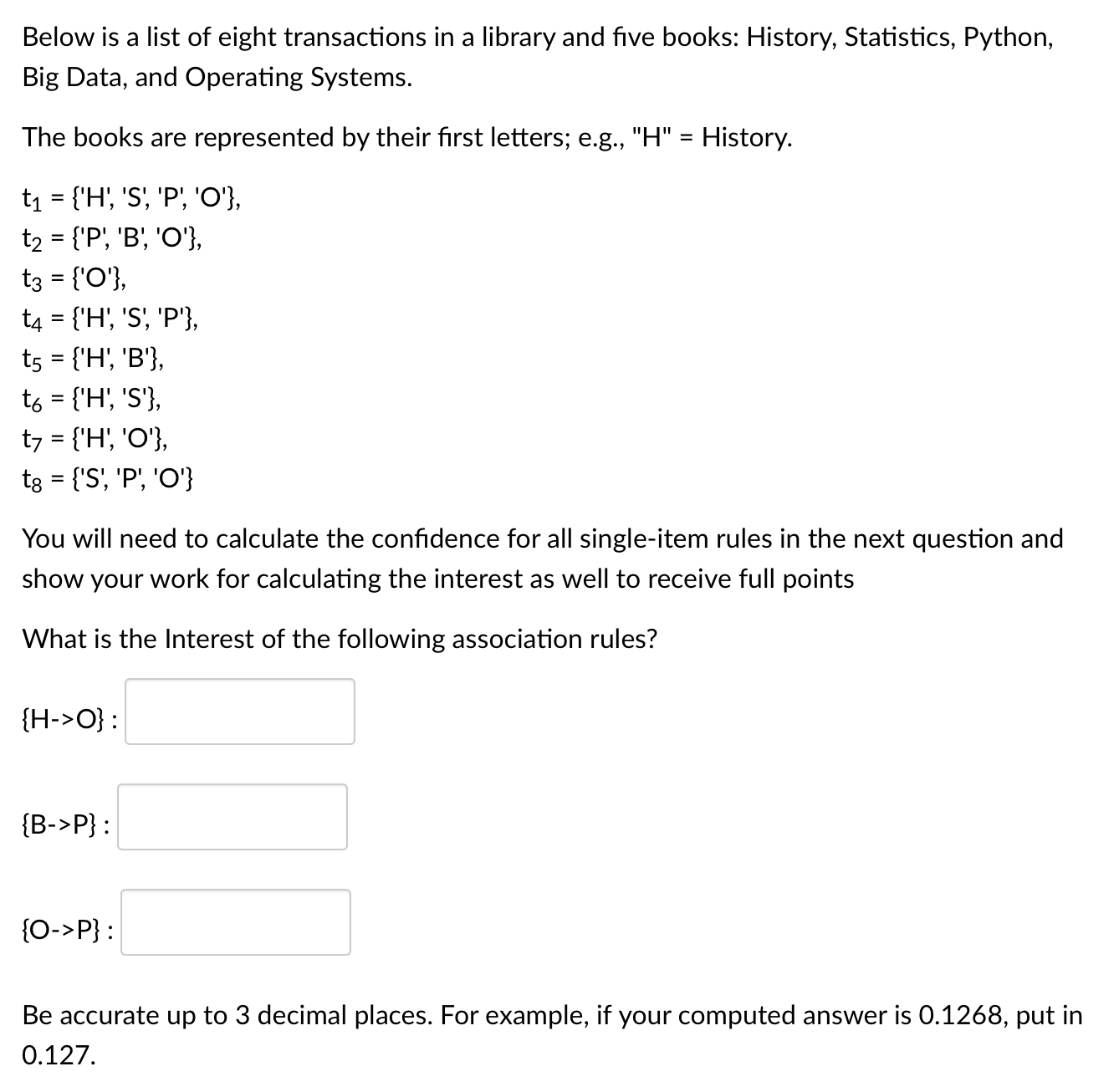 Solved Below is ﻿a list of ﻿eight transactions in ﻿a library | Chegg.com