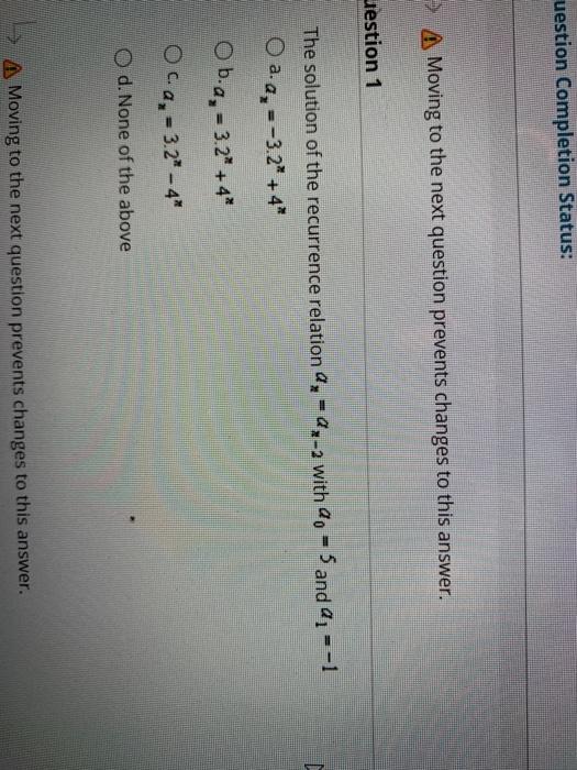 Solved uestion Completion Status: A Moving to the next | Chegg.com Solved uestion Completion Status: A Moving to the next | Chegg.com