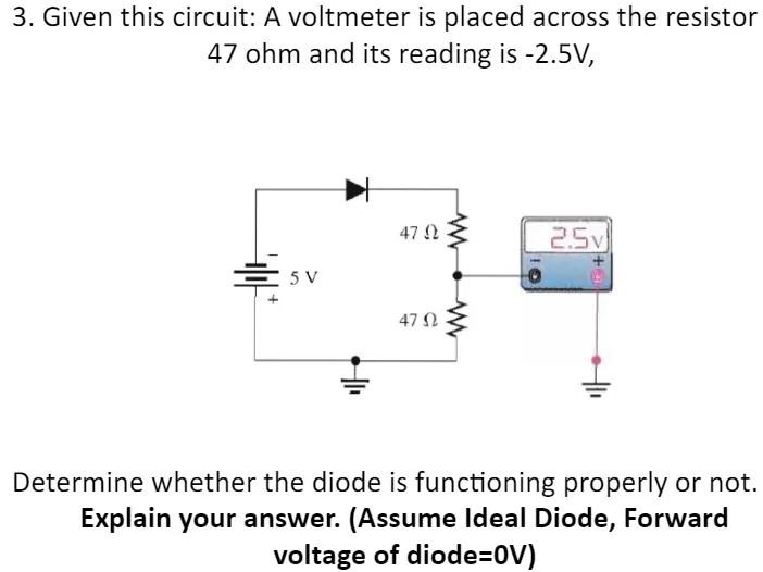 Solved need help asap. Given this circuit: A voltmeter is | Chegg.com