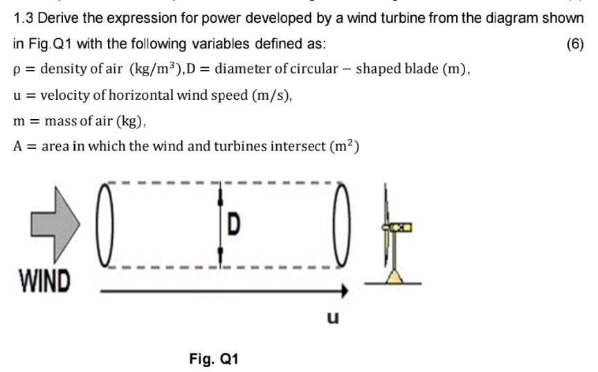 Solved 1.3 Derive the expression for power developed by a | Chegg.com