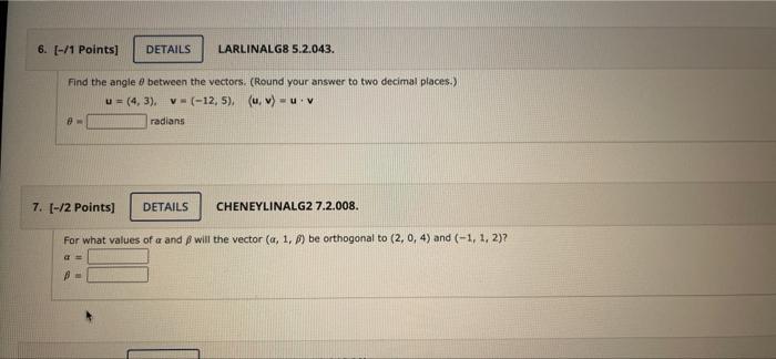 Solved LINEAR ALGEBRA INNER PRODUCTSAnswer All questions I | Chegg.com