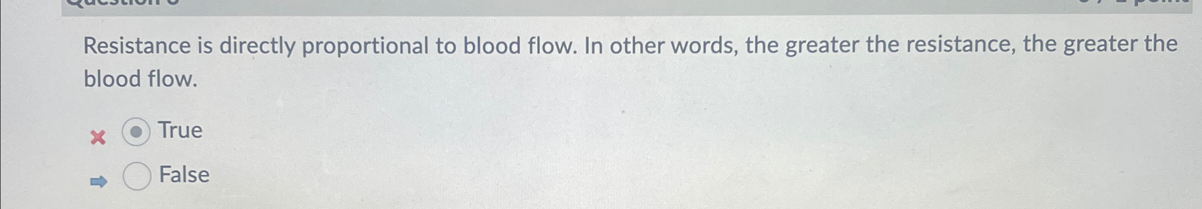 Solved Resistance is directly proportional to blood flow. In | Chegg.com