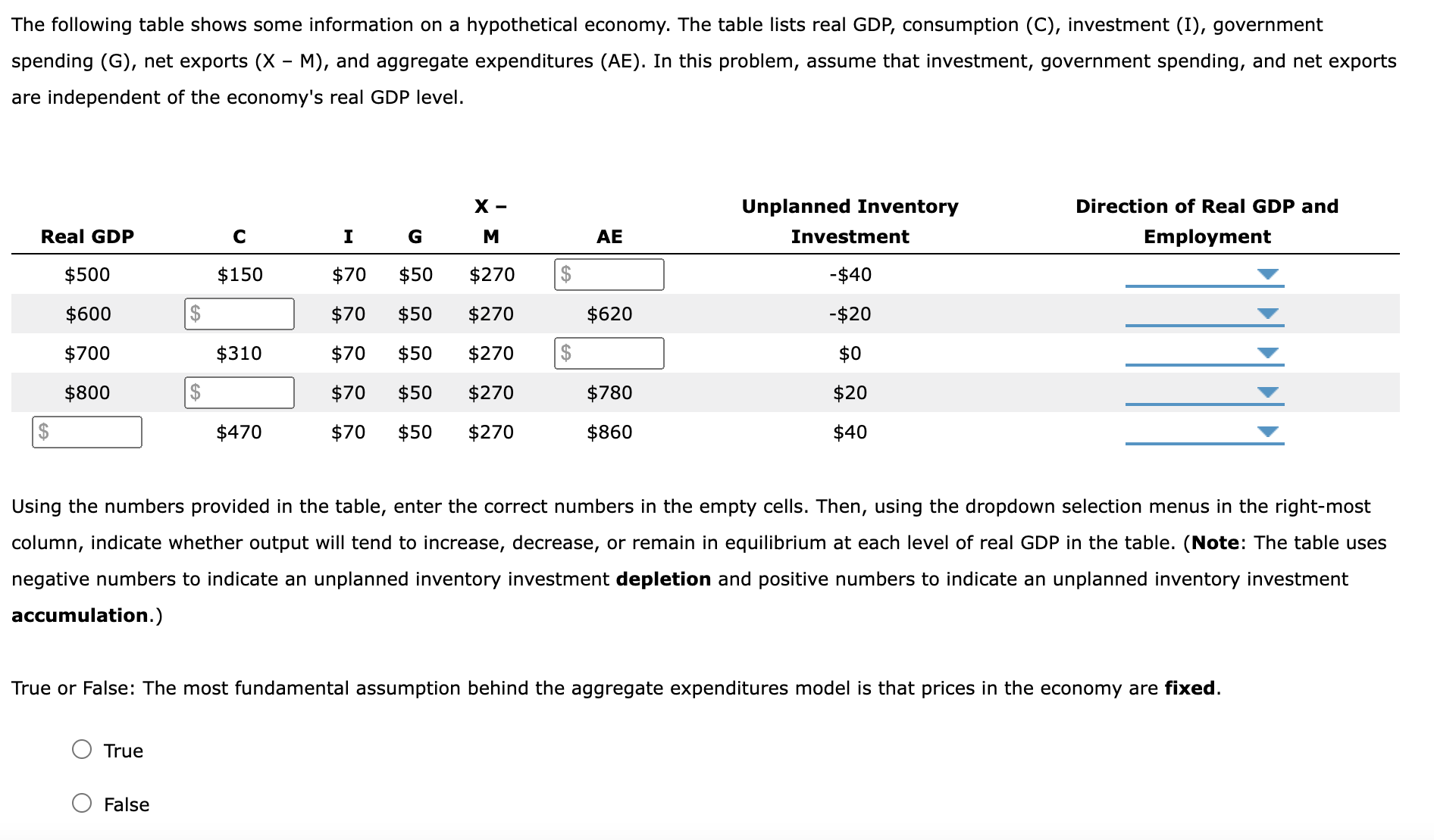 Solved The following table shows some information on a | Chegg.com