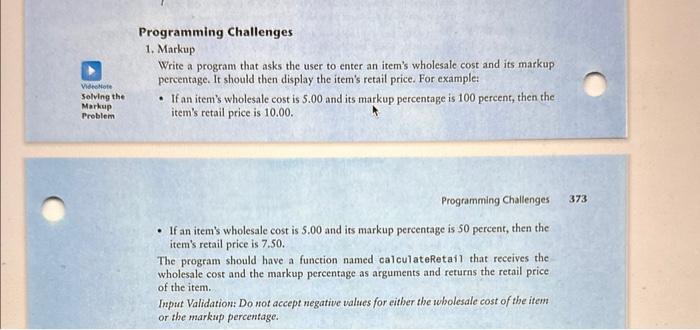 Solved Programming Challenges 1 Markup Write A Program That 8164