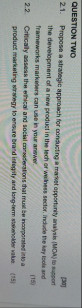 Solved QUESTION TWO2.1. ﻿Propose a strategic approach for | Chegg.com