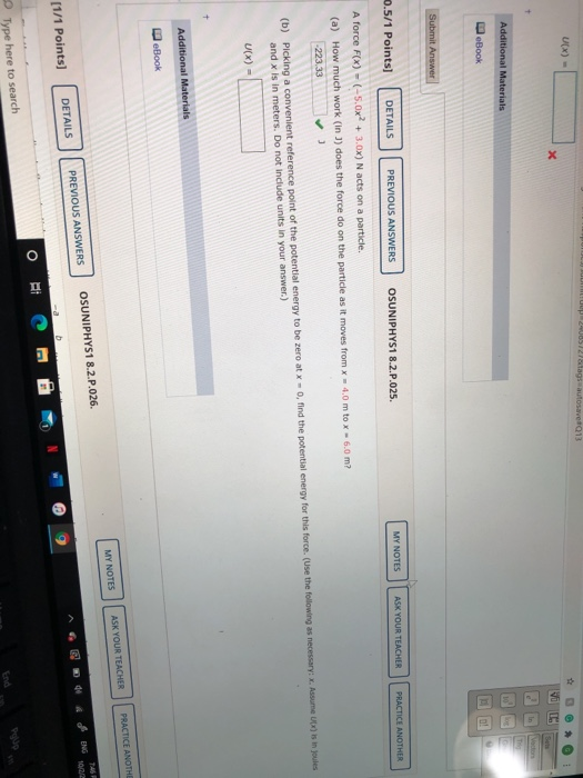 Solved (0/1 Points) DETAILS PREVIOUS ANSWERS OSUNIPHYS1 | Chegg.com
