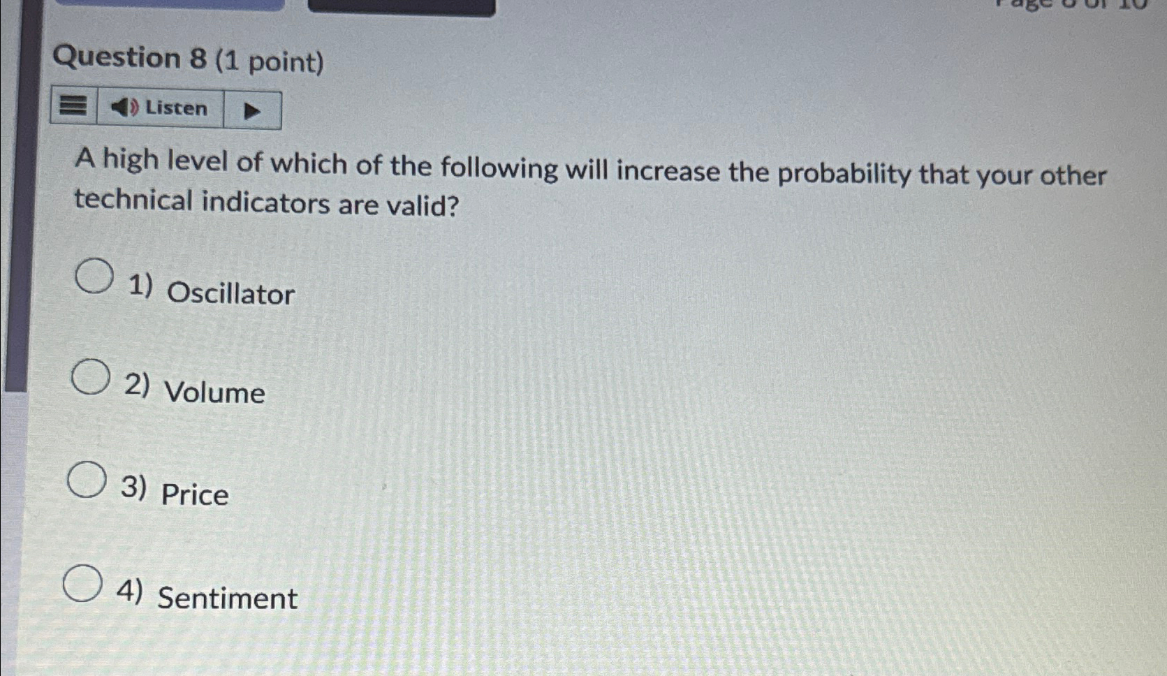 Solved Question 8 (1 ﻿point)ListenA high level of which of | Chegg.com
