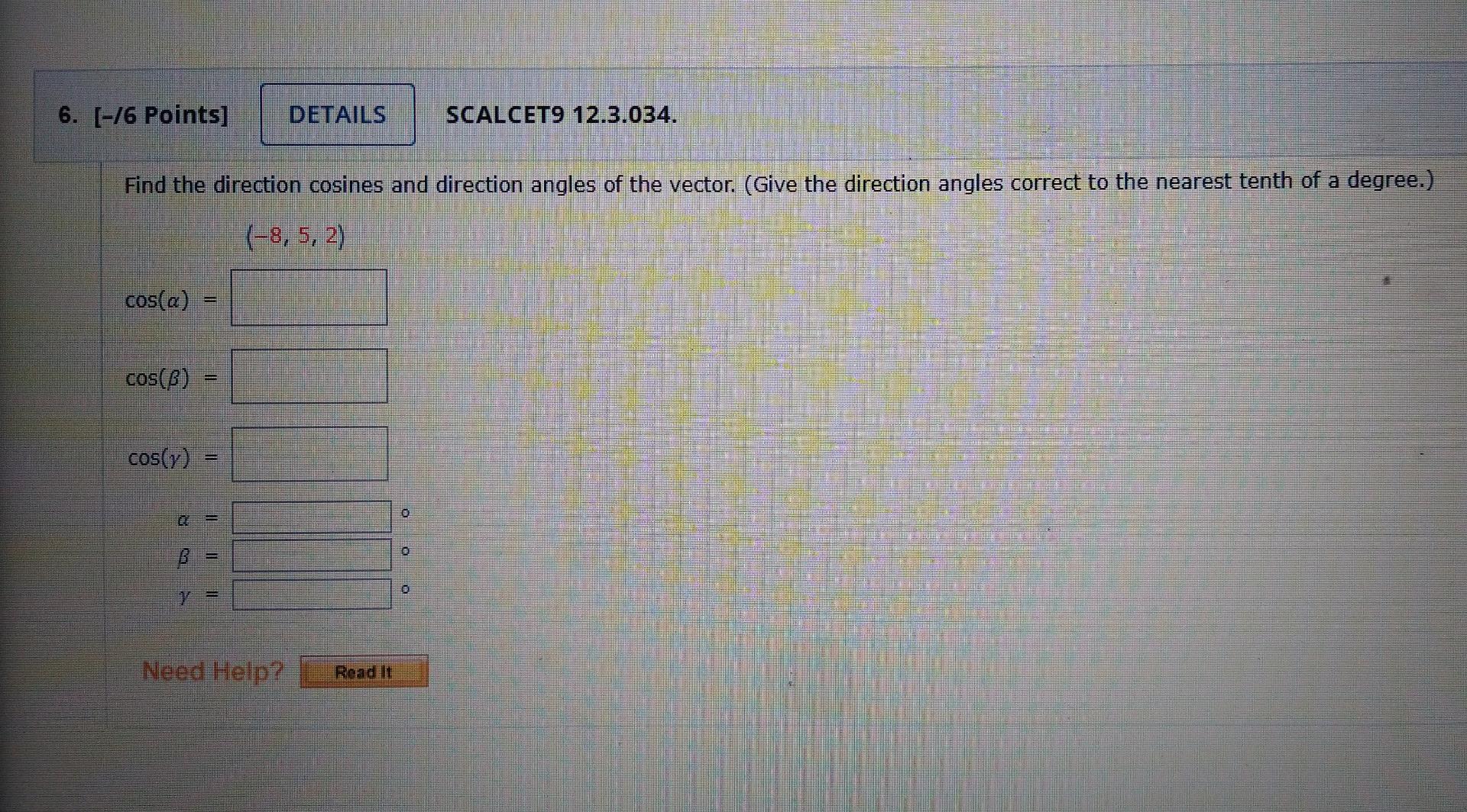 Solved Find the direction cosines and direction angles of | Chegg.com