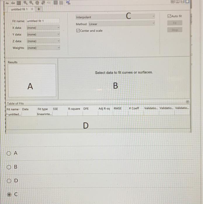 Solved I am using MATLAB's curve fitting tool to try to fit | Chegg.com