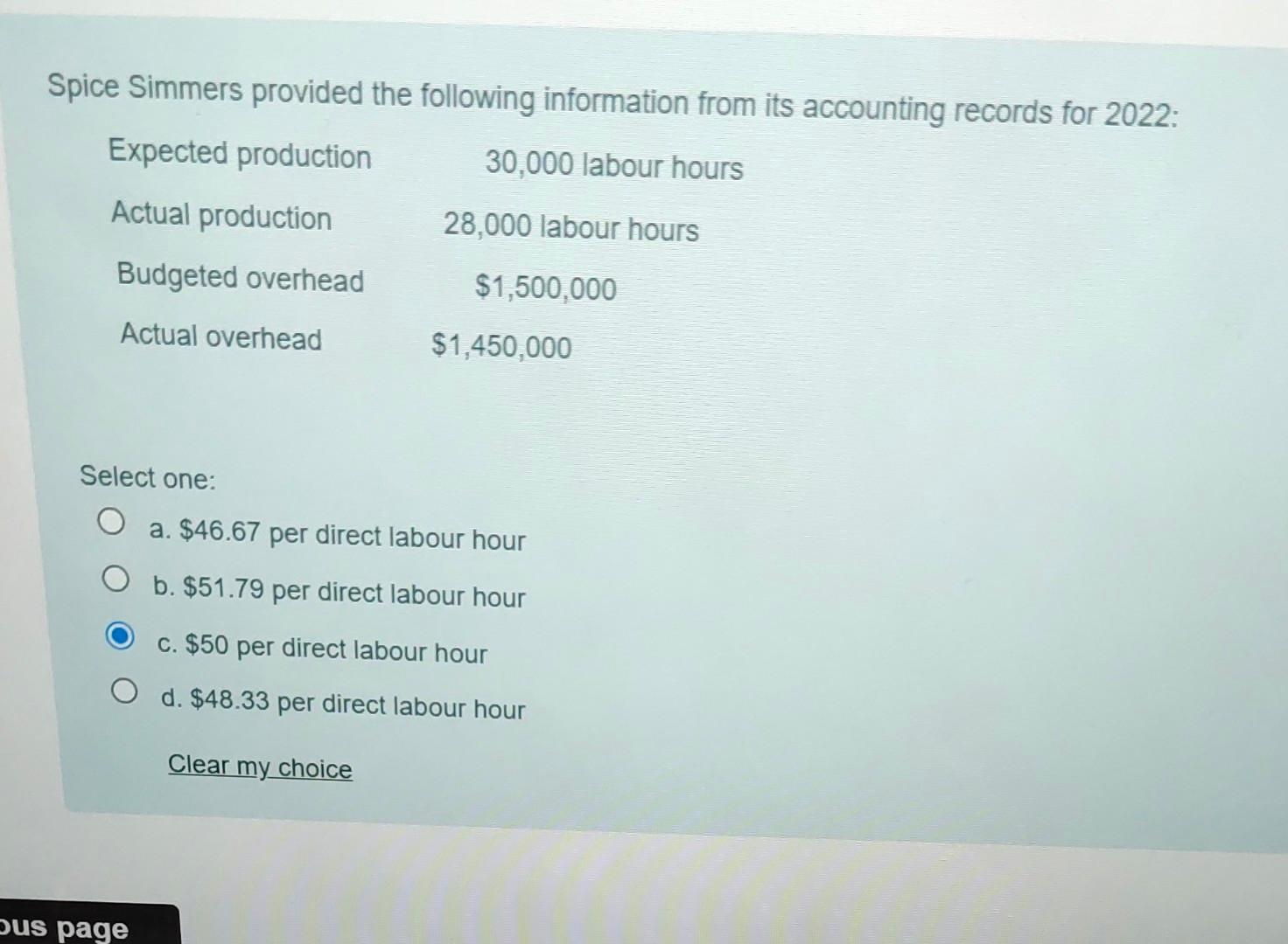 Solved Spice Simmers provided the following information from | Chegg.com