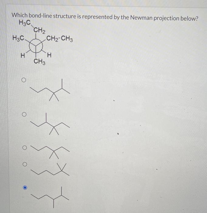 Solved Which bond-line structure is represented by the | Chegg.com