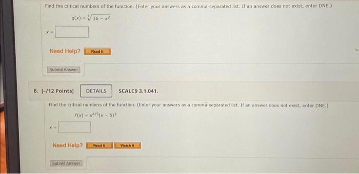 Solved Find the critical numbers of the function. (Enter | Chegg.com