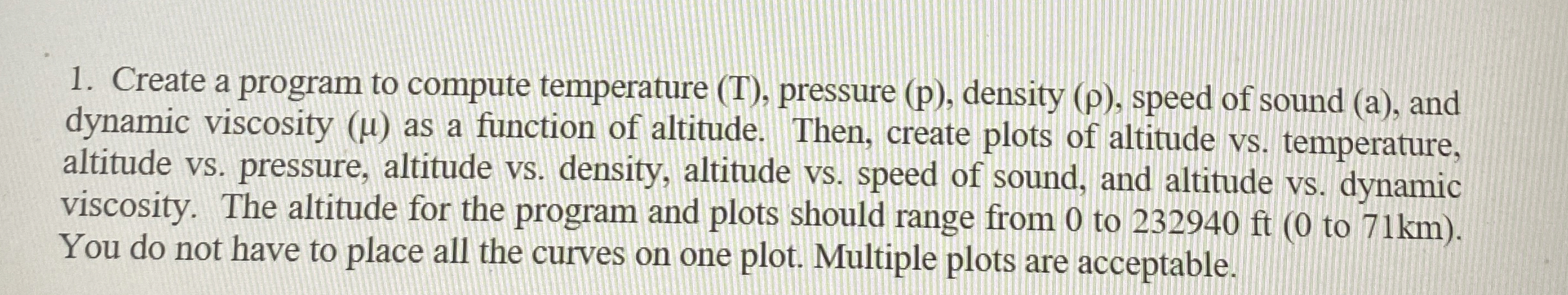 Solved SOLVE IN MATLAB Create a program to compute | Chegg.com