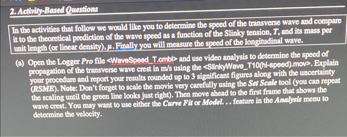 Solved 2. Activity-Based Questions In the activities that | Chegg.com