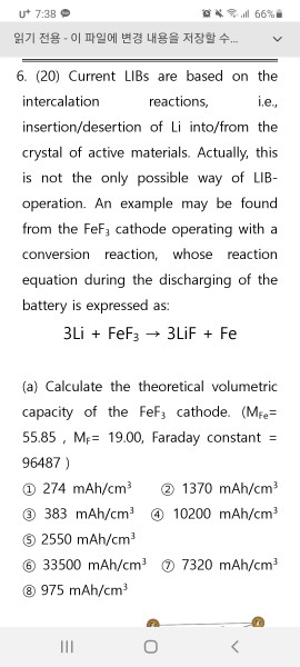 Solved Calculate the theoretical volumetric capacity of the | Chegg.com