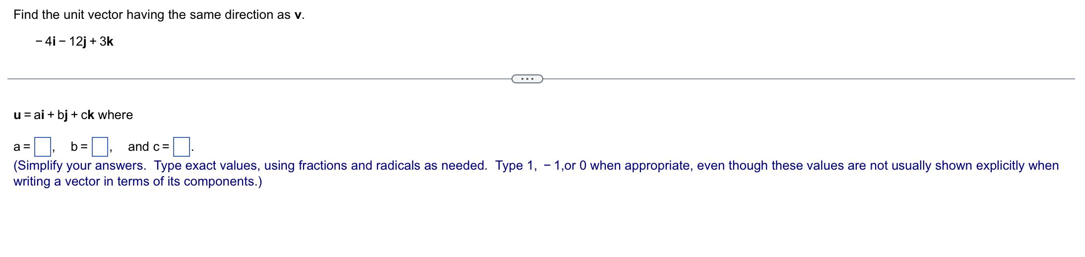 Solved Find the unit vector having the same direction as | Chegg.com