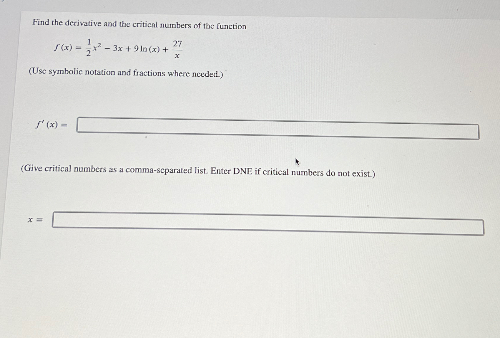 Solved Find the derivative and the critical numbers of the | Chegg.com