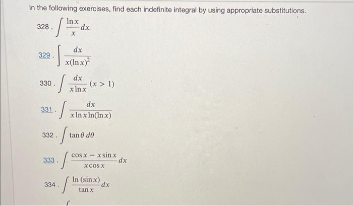 Solved In the following exercises, find each indefinite | Chegg.com