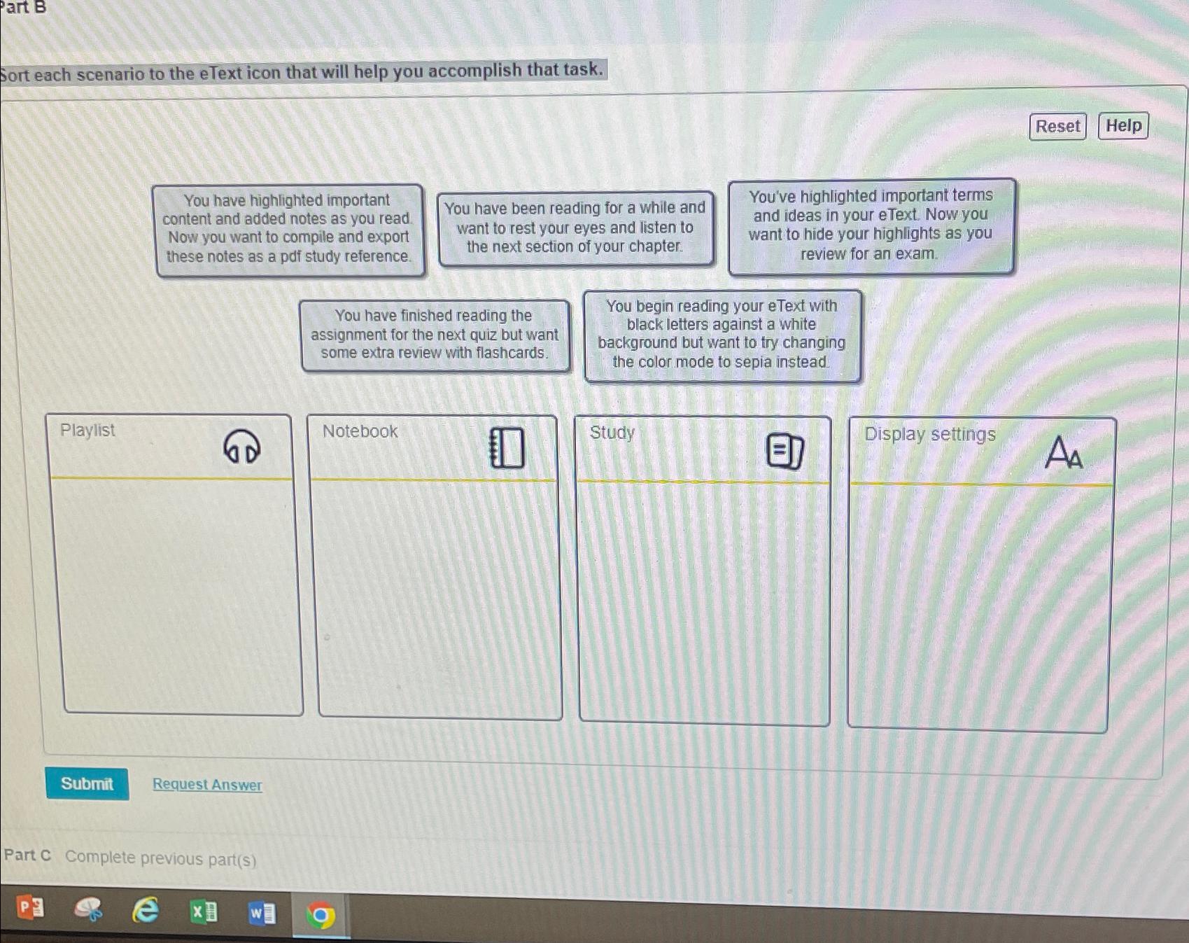 Solved Sort each scenario to the eText icon that will help | Chegg.com