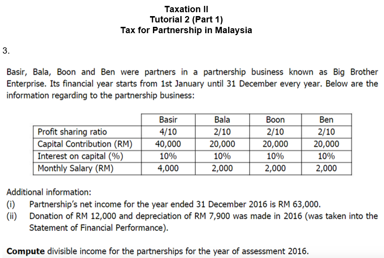 Solved I NEED ANSWER STEP BY STEPTaxation IITutorial 2 (Part | Chegg.com