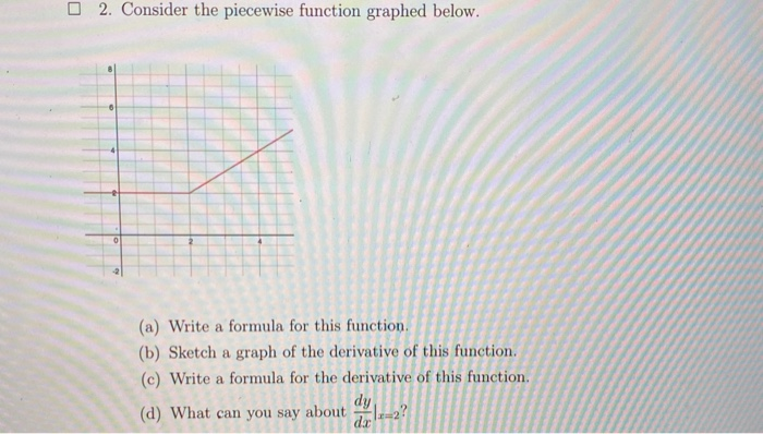 Solved 2. Consider the piecewise function graphed below. 0 | Chegg.com