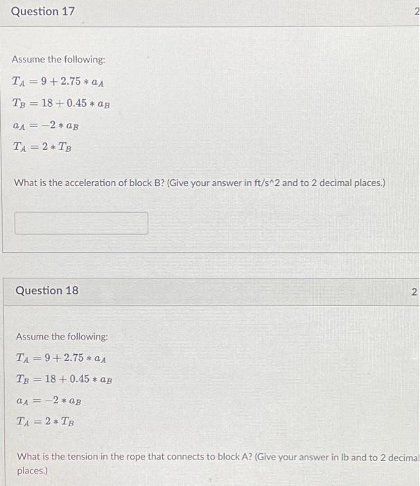 Solved Assume the following: | Chegg.com