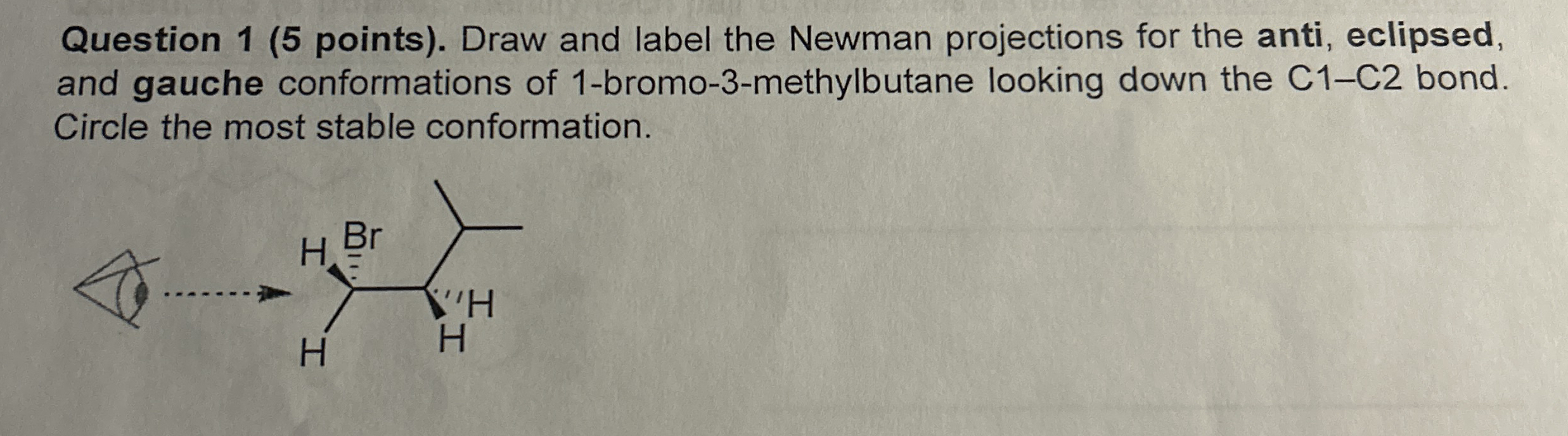 Solved Question 1 (5 ﻿points). ﻿Draw and label the Newman | Chegg.com