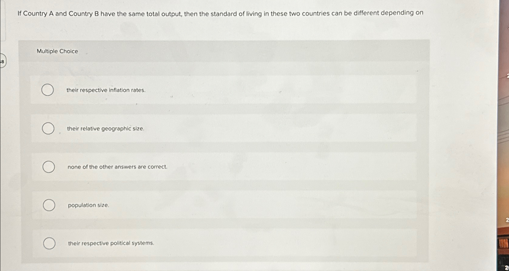 Solved If Country A and Country B have the same total | Chegg.com