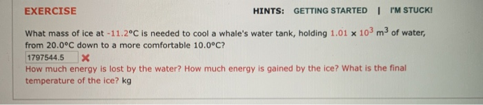 Solved EXERCISE HINTS: GETTING STARTED I'M STUCKI What mass | Chegg.com