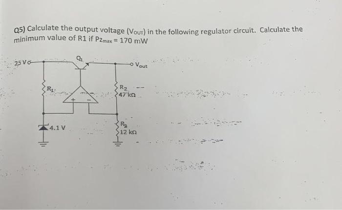 Solved Q5) Calculate the output voltage (Vour) in the | Chegg.com