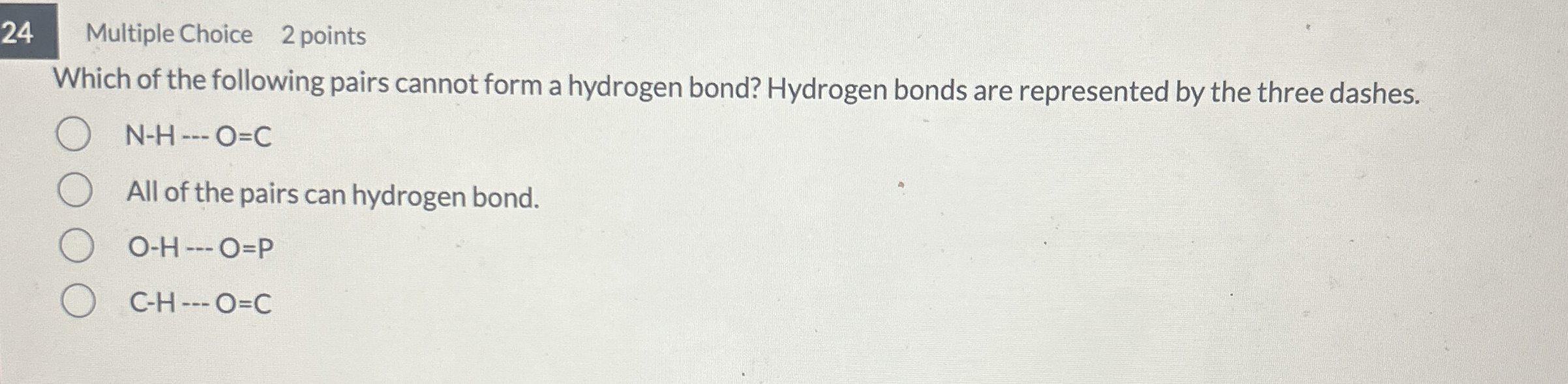 24Multiple Choice 2 ﻿pointsWhich of the following | Chegg.com