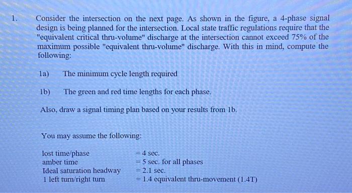 Solved Consider the intersection on the next page. As shown | Chegg.com