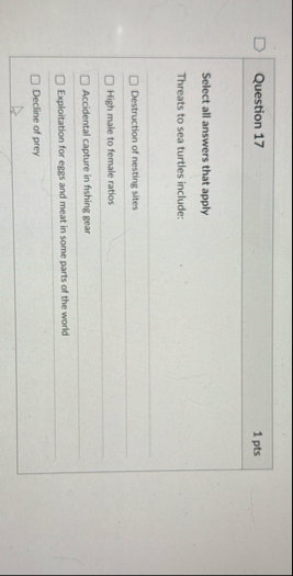 Solved Question 171 ﻿ptsSelect all answers that applyThreats | Chegg.com
