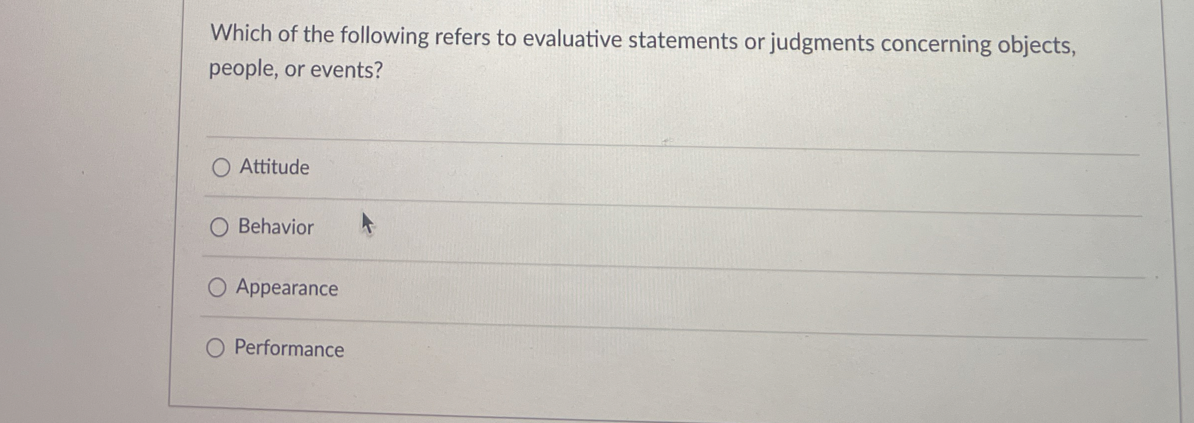 Which of the following refers to evaluative | Chegg.com