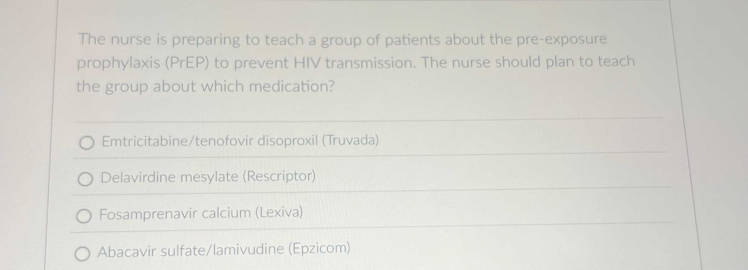 Solved The nurse is preparing to teach a group of patients | Chegg.com