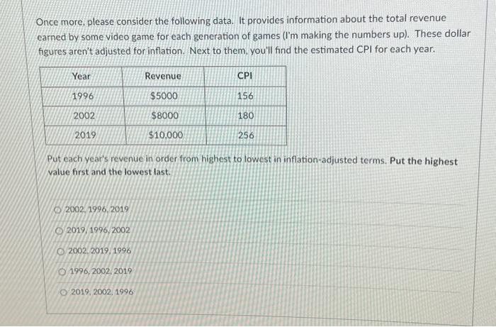 Solved For the next two questions, consider the following | Chegg.com
