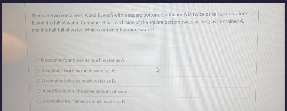 Solved There are two containers, A and B , ﻿each with a | Chegg.com