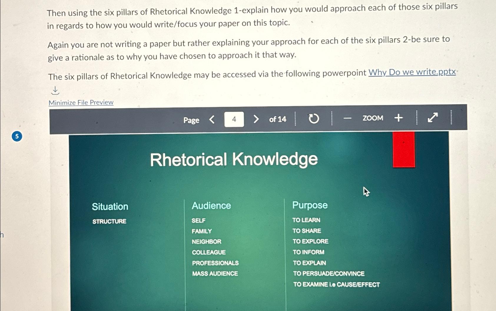 Solved My topic is home schooling.Then using the six pillars | Chegg.com