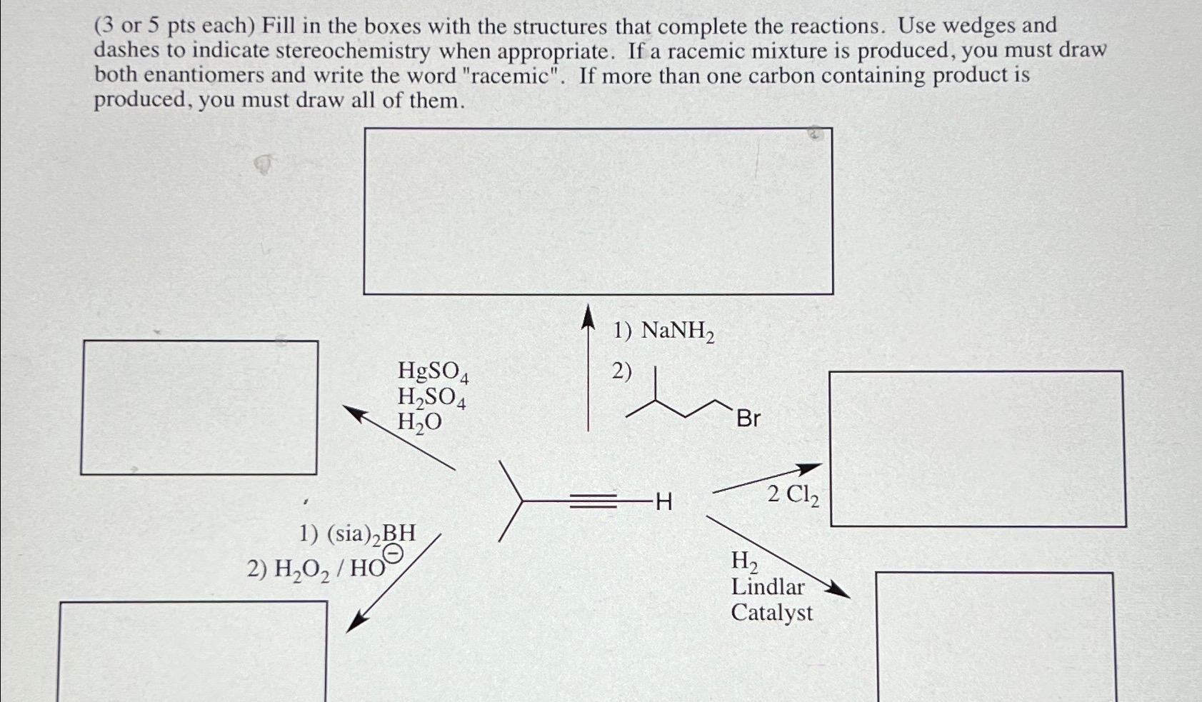 Solved ( 3 ﻿or 5 ﻿pts each) ﻿Fill in the boxes with the | Chegg.com