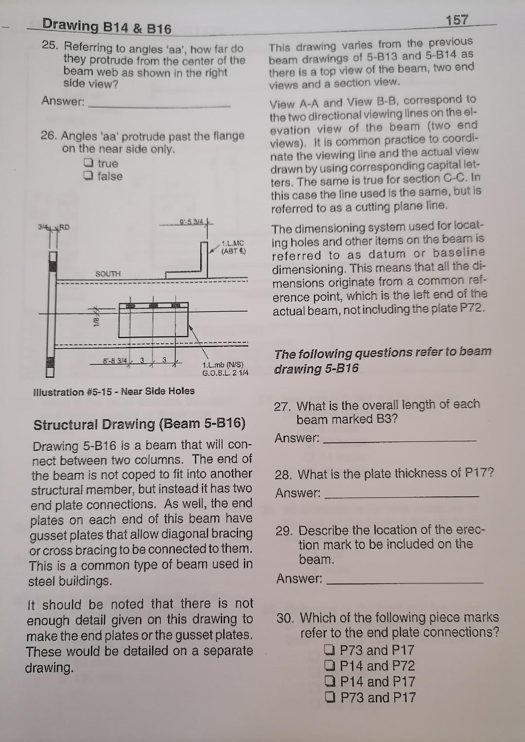 Solved The following questions refer to beam drawing 5-813 | Chegg.com