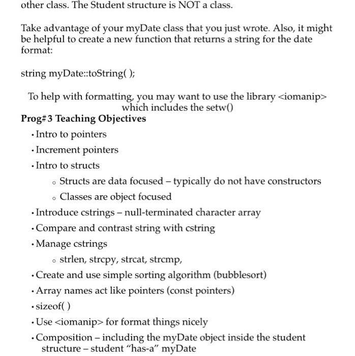 Solved Create student structure with the following fields. | Chegg.com